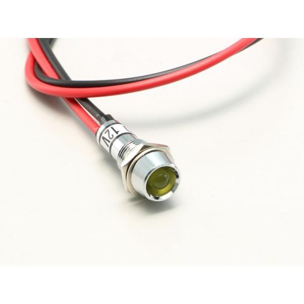 ハリケーン HM3811Y インジケーターランプ 直流12V車用 イエロー 取付穴φ9mm 1個入 汎用