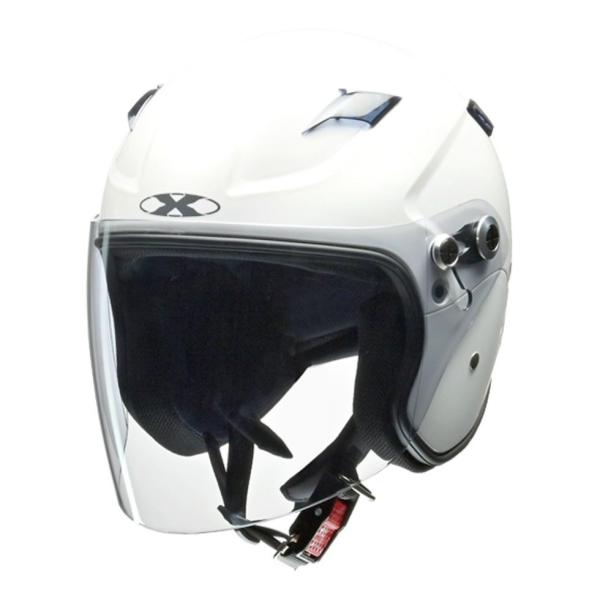 リード工業 RAZZO STRADA X-AIR セミジェット ヘルメット ホワイト XL(61〜62cm未満) シールド付き UVカット 着脱式内装 スポーツ バイク用 LEAD