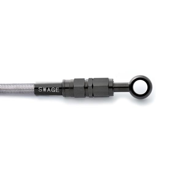 メッシュ ブレーキホース 750mm クリアホース/ブラック SD-SD スウェッジライン BTK-1313M-0750 イージーオーダーホース プロト