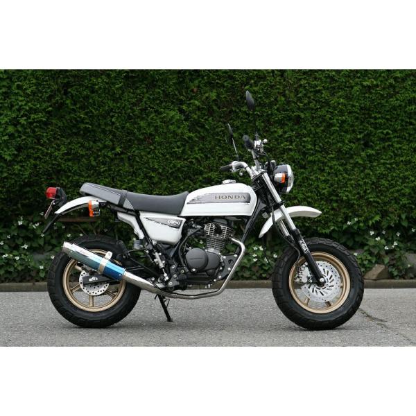 RPM 6036Z マフラー 80D-RAPTOR TI APE エイプ100-HC13 RPM 6036ZEX-P：ステンレスサイレンサーアウターカバー：ブルーチタン適合車種：HONDA APE100 Type-D適合型式/年式：EBJ-...