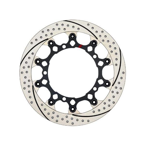 サンスター EL216FR-RD プレミアムレーシング フロントディスクローター レッド 310mm フルフローティング フロント右 デイトナ675/R/STREET CUP