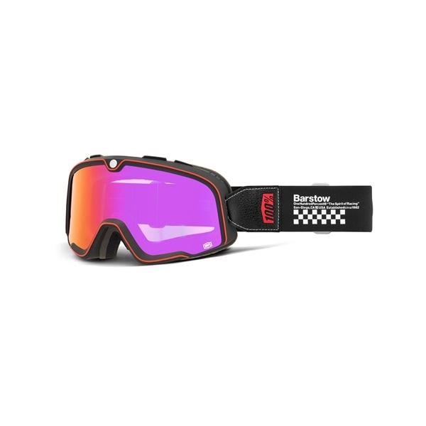 100% 50000-00024 BARSTOW ゴーグル アーバン(ダークレッドミラー) バイク 目 紫外線 保護