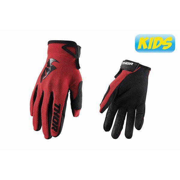 THOR ソアー 3332-1528 MXグローブ SECTOR セクター レッド Sサイズ キッズ 子供 手袋 保護 オフロード ウエストウッド