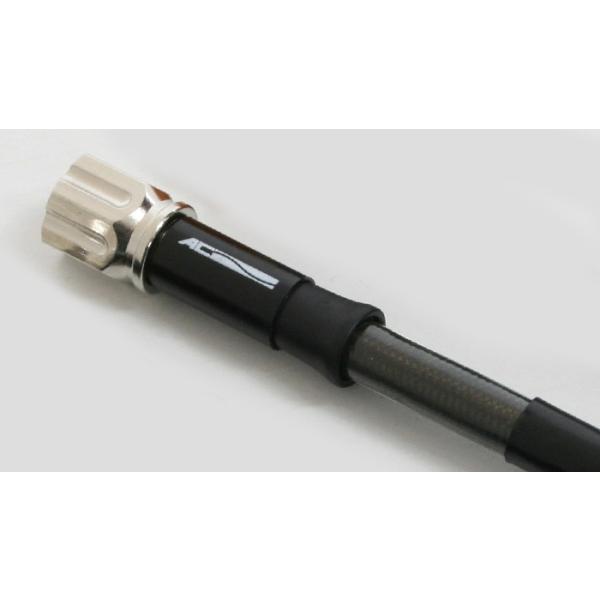 メッシュ ブレーキホース ホース全長 1460mm ユニバーサルホース/ガイド付 スモーク メッキ ACパフォーマンス アクティブ AMG1460S ホース全長 1460mm