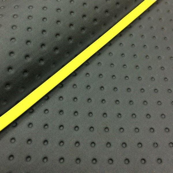 グロンドマン GH53SC420P100 国産シートカバー 張替タイプ フルエンボスブラック/黄色パイピング ヴェクスター125/150 バイク/二輪車用