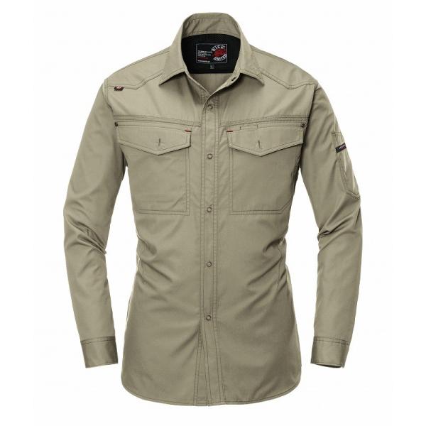 バートル 1103 長袖シャツ ベージュ 4Lサイズ 春夏用 メンズ 制電ケア 作業服 作業着 1101シリーズ