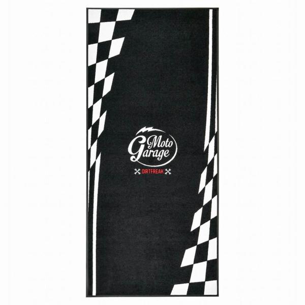 DK241-D05 レーシングフロアマット チェッカー 100cm×220cm バイク カーペット 吸水 レース
