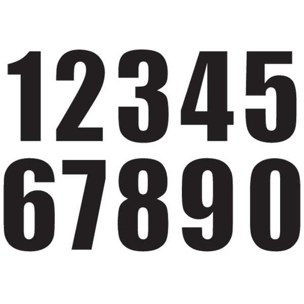 MOTION MO11-2200 STDナンバー ED2(H:14cm) ブラック "0" 3個