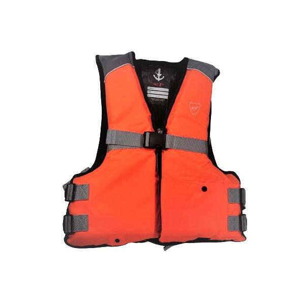 ・浮力材は基準値を維持し、ポケットなどのパーツを簡素化したモデルです。・側面ベルトでサイズ調整が可能です。・笛付き・両肩に反射材付・カラー：オレンジ・サイズ：フリー（胴回り120〜150cm）・浮力：7.5kg・対応体重：75kg以下・タイ...