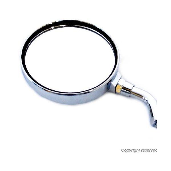 KN企画 KN-BAMM-H8-CP ミニ丸ミラー 正ネジ/径8mm メッキ 1本 左右対称タイプ ミラー