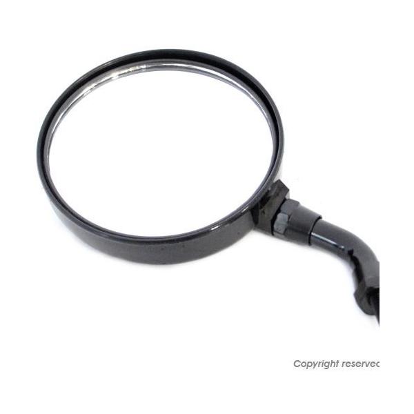 KN企画 KN-BAMM-Y8-BK ミニ丸ミラー 逆ネジ/径8mm ブラック 1本 左右対称タイプ ミラー