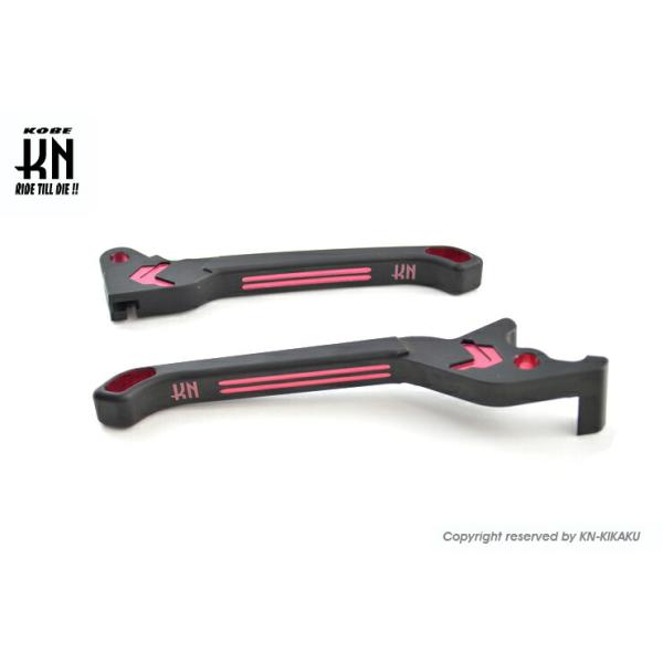 KN企画 KN-BLAD2-BKRD KNデュアルカラーレバー2 マットブラック/レッド アドレスV125