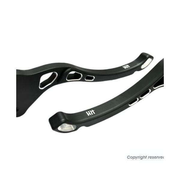 KN企画 KN-BLCY3-BKSV KNデュアルカラーレバー3 マットブラック/シルバー シグナスX1/2/3型 レバー ダブルアルマイト仕上げ