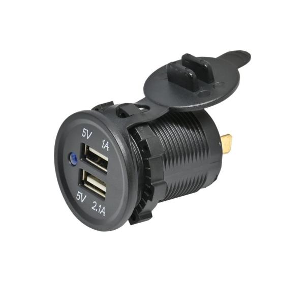 リード工業 KS-258A iMMER USB充電ソケット ブラック スマホ 携帯 充電 ハイパワー 2ポート 防滴 LED バイク用 ツーリング LEAD