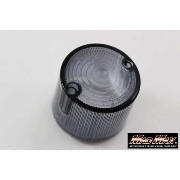 マッドマックス 20-1390ML 丸型ヨーロピアンウインカーレンズ スモーク 1個 汎用 ウィンカー 指示器 パーツ MADMAX