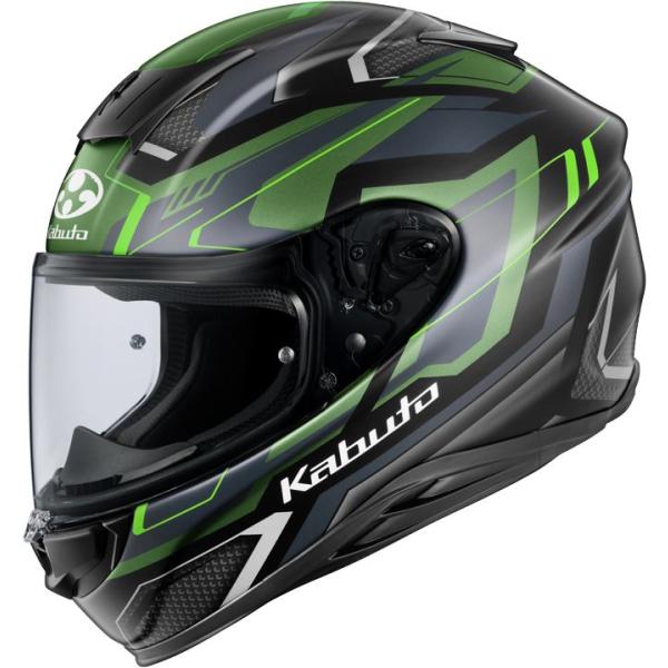 OGK AEROBLADE-6 ADACT(エアロブレード6 アダクト) フルフェイス ヘルメット フラットブラックグリーン XL(61-62cm) JIS規格 バイク/二輪車用 カブト Kabuto
