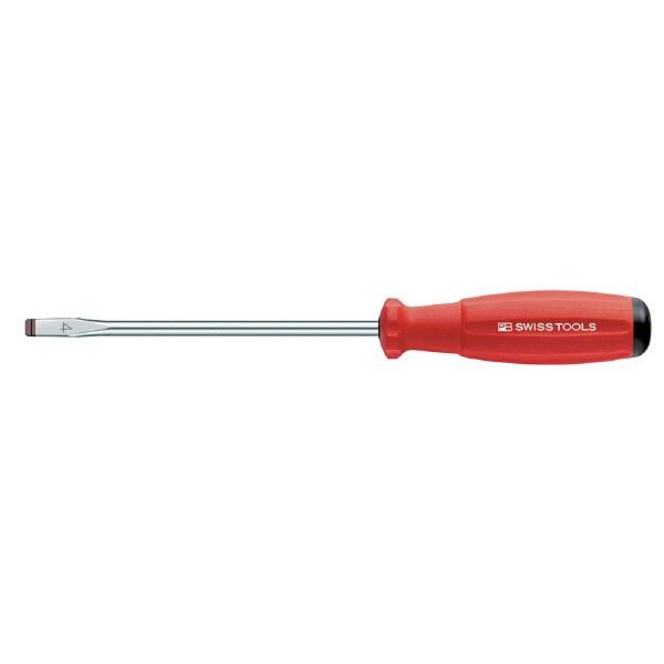 PB スイスツールズ 8100-2-100CN 8100-2-100CN スイスグリップ・マイナスドライバー(台紙 刃先厚(mm)：0.6 刃先幅(mm)：4 軸径(φmm)：4 軸長(mm)：100 全長(mm)：195 質量(g)：51...