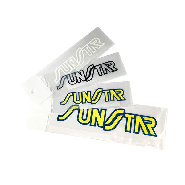 サンスター SS001C ステッカー 小 100×25mm オリジナルカラー 1枚 シール デカール 抜き文字 ロゴ 外装 ドレスアップ SUNSTAR