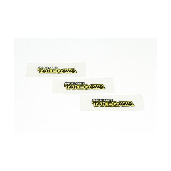 SP武川 08-01-0010 SPECIAL PARTS TAKEGAWAステッカー 黒/黄/白 XSサイズ W40×H10mm 3枚入 ロゴ シール アクセサリー タケガワ