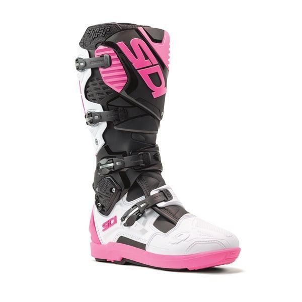 SIDI 1821130000000 CROSSFIRE3 SRS ブーツ 交換式SRSソールモデル ブラック/ホワイト/ピンク 8.5/42(26.0〜26.5cm) 靴 モトクロス オフロード シディー