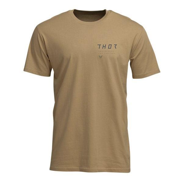 THOR 3030-25152 Tシャツ STAMP キャラメル S ロゴT 半袖 コットン 綿 バイクウェア ソアー ウエストウッド