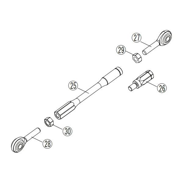 ゲイルスピード FCK7002-L07B リペア FCK チェンジロッド ASSY ブラック Z900RS 補修部品