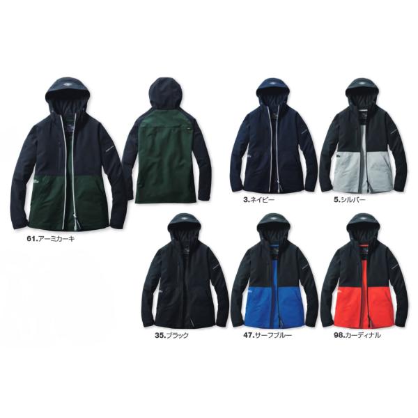 BURTLE バートル 9505-3-S フーディジャケット 3/ネイビー S アウター 上着 形態安定 撥水 防汚 作業服 アウトドア 釣り