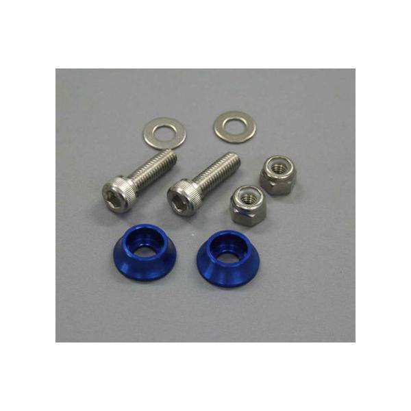 CFポッシュ 200385 ナンバープレート固定用キャップボルト&amp;ナットセット ブラック ネジサイズM6