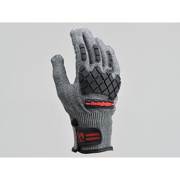 デイトナ 19980 ヘンリービギンズ HBG-060 耐切創グローブ ブラック/レッド Lサイズ バイク 手袋 グローブ ストレッチ性