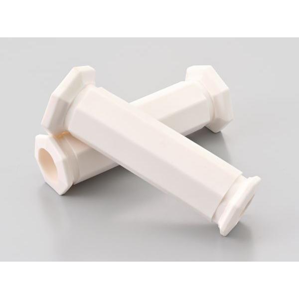 デイトナ 61320 グリッピー グリップ  GG-D-SEVEN エンド貫通 ホワイト 全長123mm バイク ラバー グリップ DAYTONE