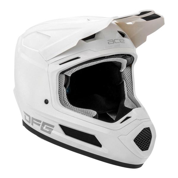 DFG C9612 エースヘルメット ホワイト XS バイク 頭 保護 フルフェイス DG1601-002-007