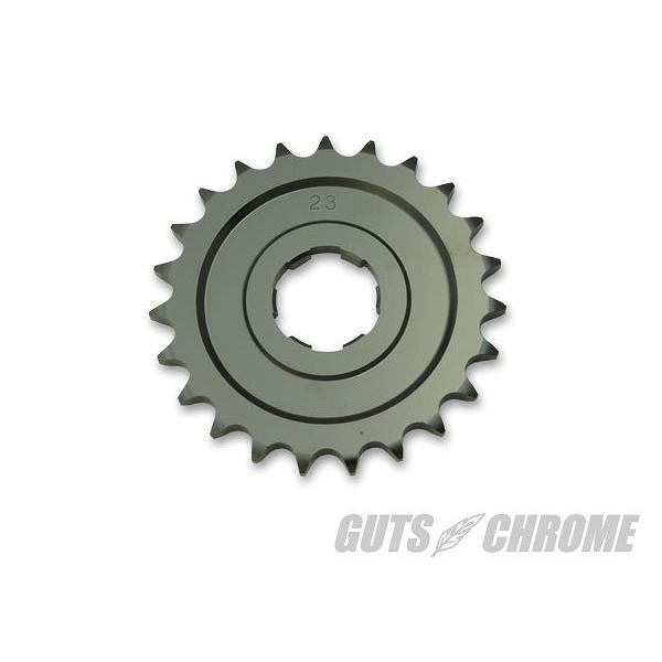 GUTS CHROME ガッツ クローム 2700-1020 フロントスプロケット 23T 36-79年状態新品未使用内容1936-79年ビッグツイン用の23T・フロントスプロケット　1973-79年のFXモデル標準装備の丁数です。OEM3...