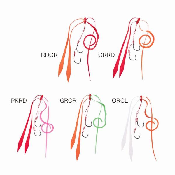 cross factor クロスファクター CLA039 ブレイズスリムカーリーユニット大針 GROR/グリーンオレンジ 2本入 遊動式タイラバ替えユニット 仕掛け 釣具