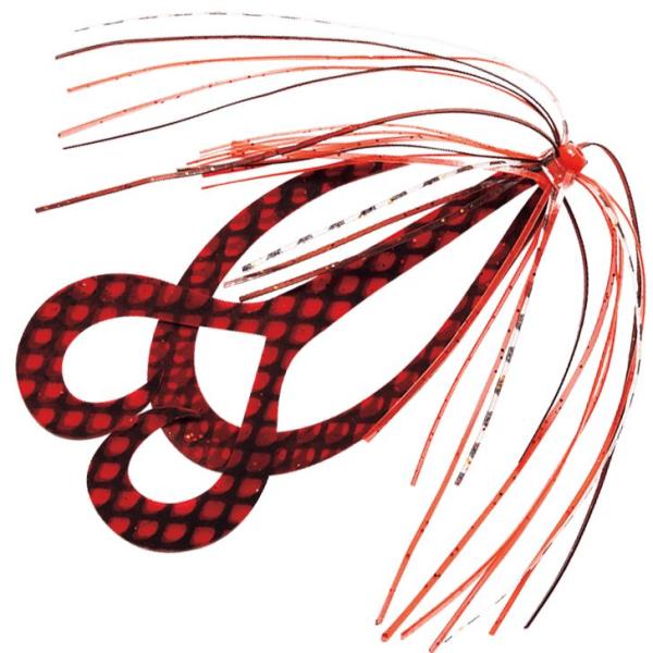 ハヤブサ SE155-17 無双真鯛 フリースライド トリプルカーリー ラバー&amp;フックセット 17/インパクトレッド 2個入 タイラバ ネクタイ パーツ 釣具 Hayabusa