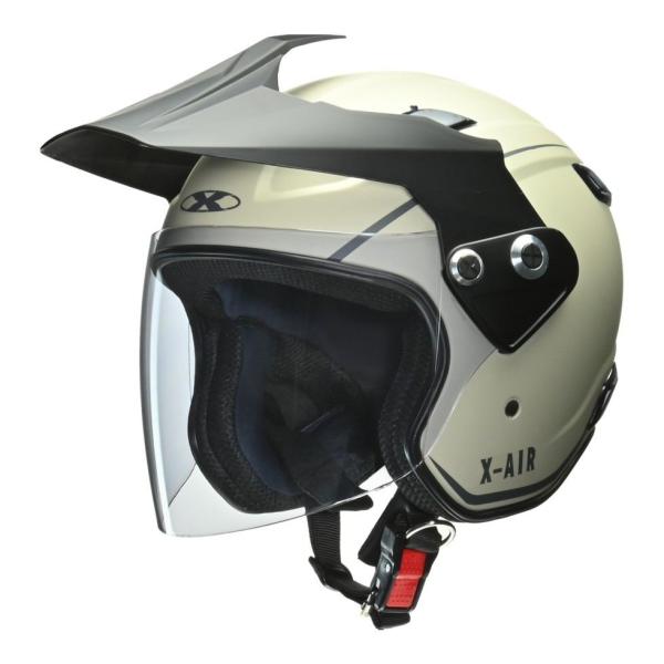 リード工業 X-AIR RAZZO-V ジェット ヘルメット マットデザート L(59〜60cm未満) シールド付き UVカット バイザー 着脱式内装 スポーツ バイク用 LEAD