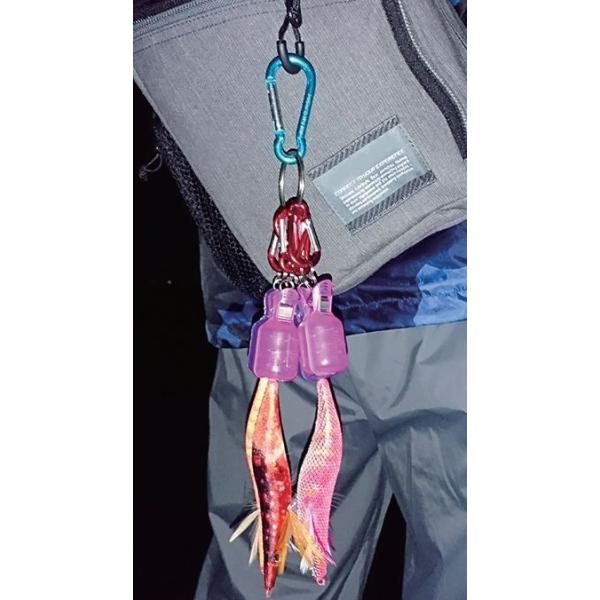 NPKナカジマ 6162 イカラビーナ レッド L(3.0~4.0寸用) 釣り フィッシング 魚 釣具