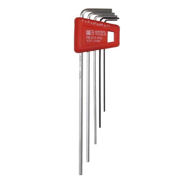 PB スイスツールズ 211H-2 211H-2 ホルダー付六角棒レンチセット ロング(パックナシ 質量(g)：9一部の商品はメーカー取り寄せとなり廃盤、または欠品中の場合があります。 ご了承ください。サイズ、デザインを必ずご確認の上、ご注...