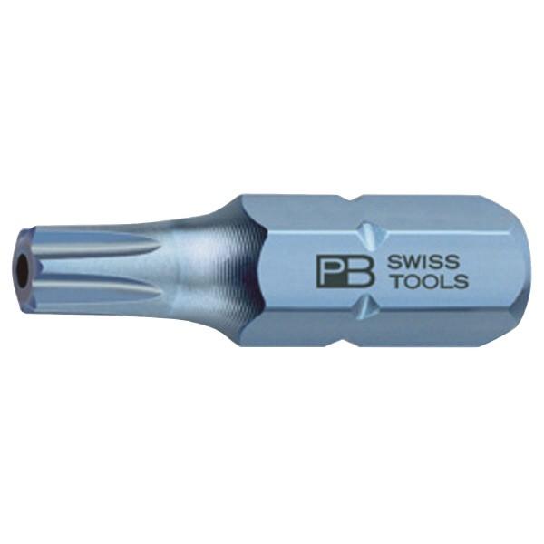 PB スイスツールズ C6-400B-9 C6-400B-9 イジリドメ ヘクスローブビット サイズ：T9 全長(mm)：25 質量(g)：5 先端外形寸法(mm)：2.5 適合ネジ：M3 差込角：1/4"(6.3mm)hex<BR&...
