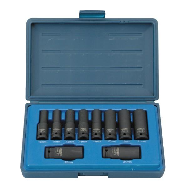 SIGNET シグネット 23291 1/2DR 10PC ミリ ディープインパクトソケットセット ●差込角(”SQ)：1/2 ●ケース付き。 ディープインパクトソケット：10・11・12・13・14・17・19・21・22・24mm(23...