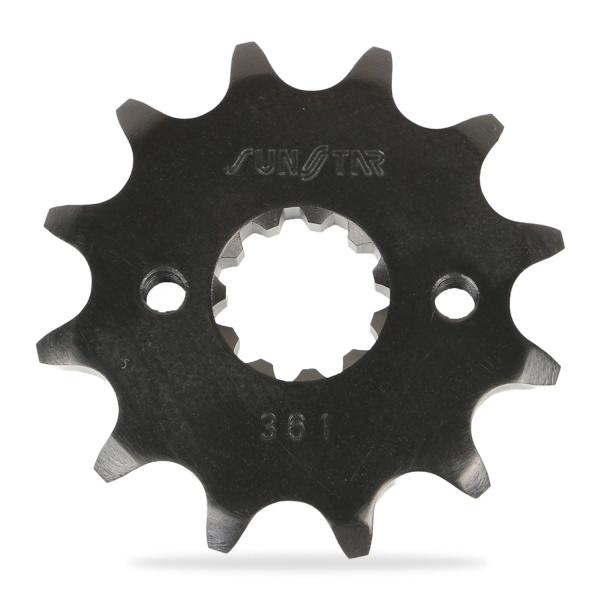 サンスター 361-12 フロントスプロケット ブラック 520 フロント 12T AX-1(MD21)/CB250F(MC43)/CB250R(MC52)/CBR250R(MC41)/CRF250L/CRF250L(MD38)