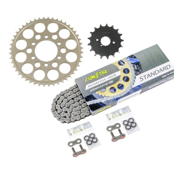 サンスター KS59111 スプロケット&amp;チェーンキット シルバー 530 フロント17T リア48T GS1000(530コンバート)/GSX1000S カタナ(530コンバート) 3点セット
