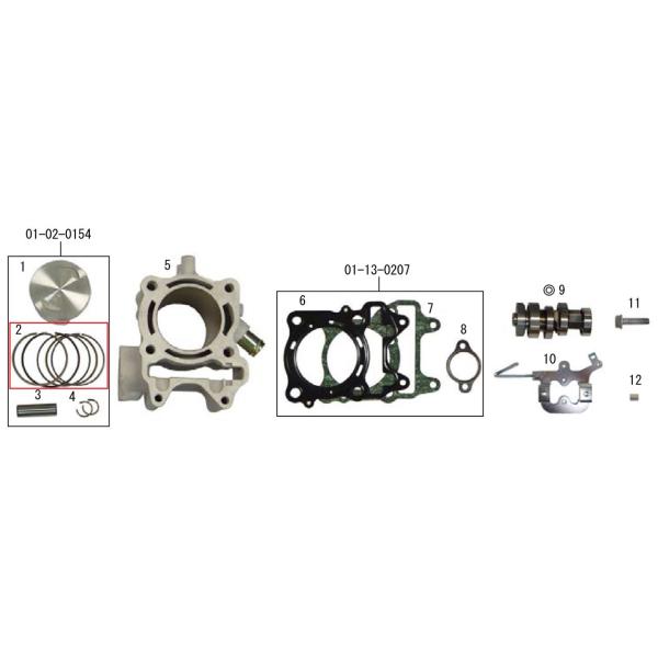 SP武川 タケガワ 00-01-1072ピストンリングセット φ61/169cc PCX状態新品未使用内容ピストンリングセット φ61/169ｃｃＰＣＸ
