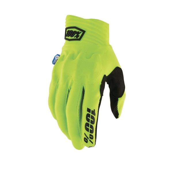 100% 10014-00042 22fa COGNITO SMART SHOCK グローブ イエロー L バイク 手袋 ストレッチ スマホ タッチ