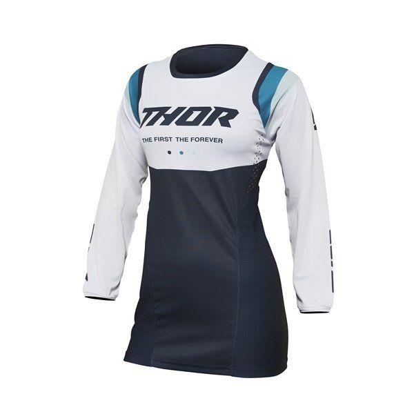 THOR ソアー 2911-0236 MXジャージ PULSE REV パルス レブ ミッドナイト/ホワイト XSサイズ レディース 女性 長袖シャツ オフロード ウエストウッド
