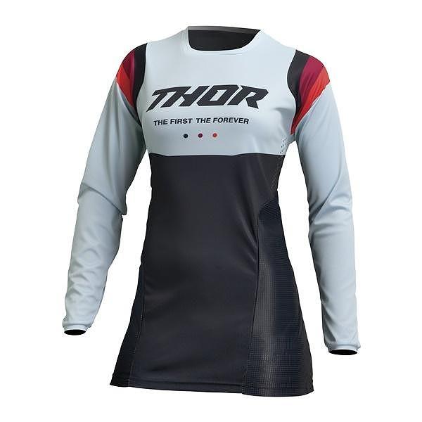 THOR ソアー 2911-0256 PULSE REV MXジャージ ブラック/ライトミント XL 女性用 長袖 バイクウェア ウエストウッド