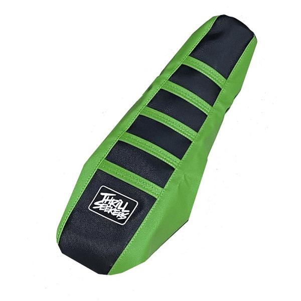 THRILL SEEKERS スリルシーカーズ 6302030000000 リブ付きシートカバー グリーン/ブラック/グリーン KLX110/L ウエストウッド