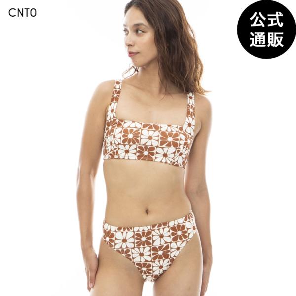 【BILLABONG(ビラボン)ブランドの公式オンラインストア】爽やかな色合いの総柄デザインをあしらったブラレッタビキニ。背面のリボンでショルダーを調整することができます。素材には伸縮性に優れるポリエステルストレッチを使用。股上はハイウエス...