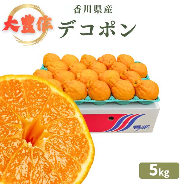 【予約】香川県産 デコポン（秀品）5kgを産地直送でお届けします。濃厚な甘みと香り、ジューシーな果汁感が魅力の柑橘（みかんの仲間）です。今季は大豊作につき、価格を抑えてご提供。■内容量デコポン 秀品 5kg（サイズM〜2L）※サイズ指定不可...