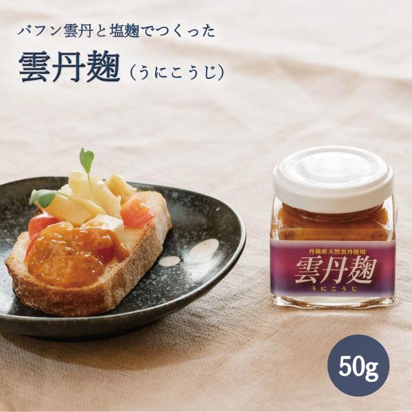 「雲丹麹（うにこうじ）」は、京都・丹後半島で8月に10日間しか漁が許されない貴重な京丹後産のバフン雲丹、塩麹（京丹後産）、丹後の海水から自然製法で作られた琴引の塩で作った京都の海を感じていただける逸品です。他にないまろやかな風味をご堪能いた...