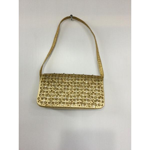ゴールドにビーズ飾りバッグ